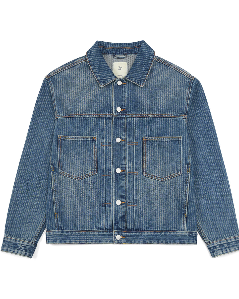 Vertical Striped Denim Jackets – SIMWOOD
