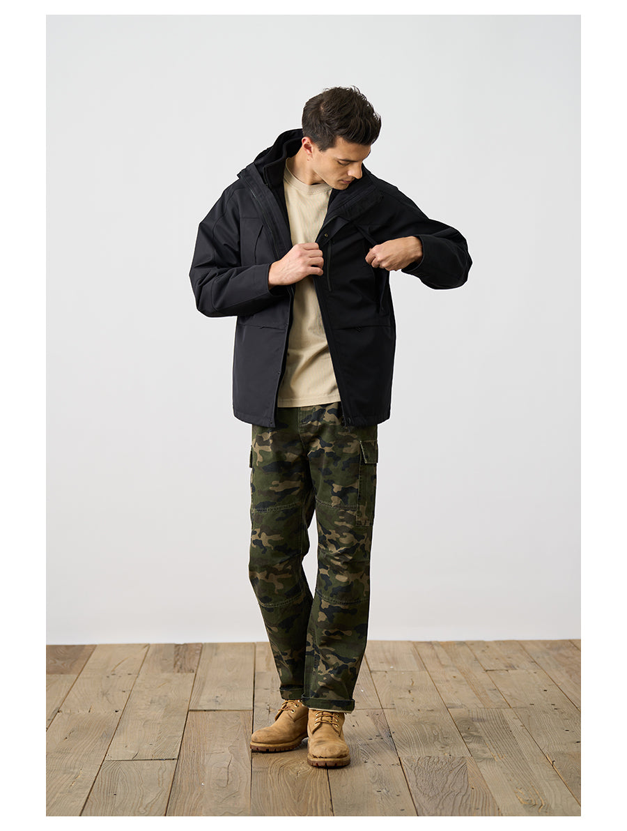 Hard Shell Water Repellent Rain Jacket Outdoor Coat – SIMWOOD